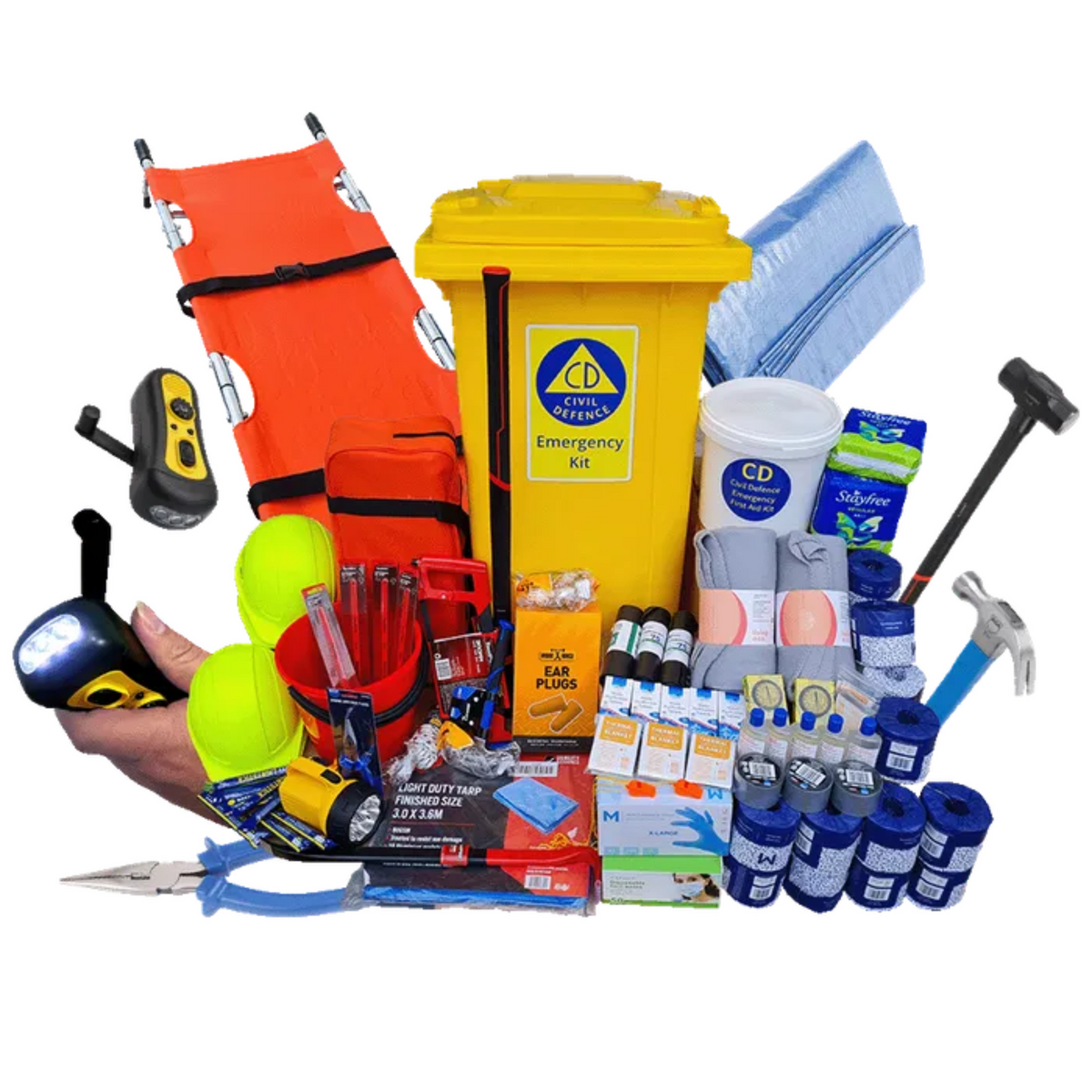 Good-2-Go Civil Defence Kit | 20 or 55 Person 240L Bin — Total Safety