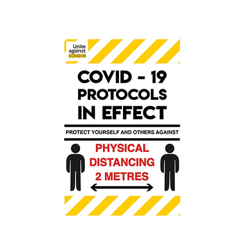 Covid-19 physical distancing sign | 300 x 450 Coreflute Board — Total ...
