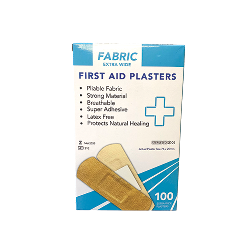 Extra Wide Fabric Plasters 76mm x 25mm | Box of 100 — Total Safety