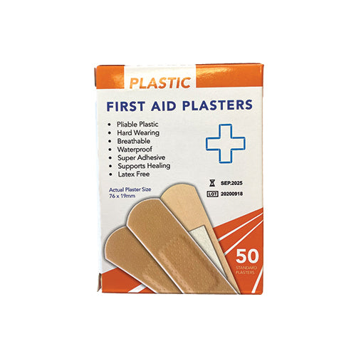Plastic Plasters 72mm x 19mm | Box of 50 — Total Safety
